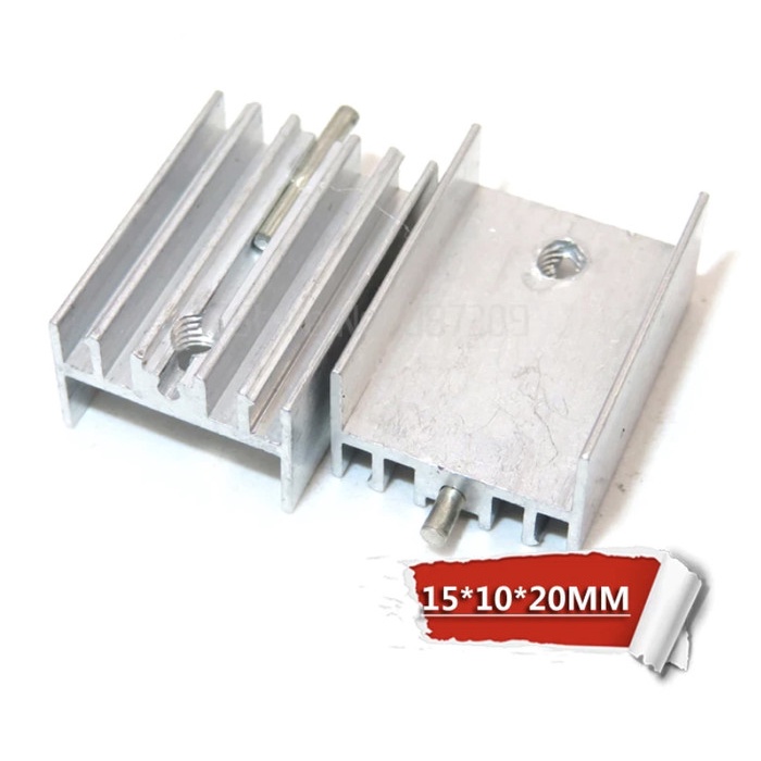 Jual Heatsink TO-220 with pin Pendingin Transistor Mosfet IC 7805 ...