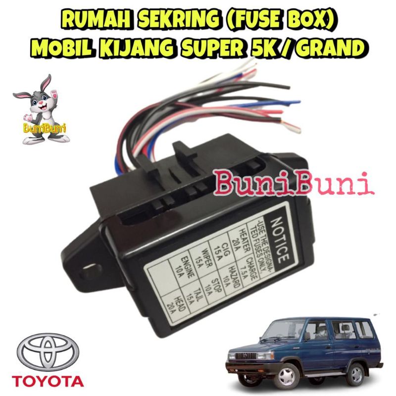 Jual Fuse Box / Rumah Sekring Sikring Mobil KIJANG Super 5K / Rover Dan KIjang Grand Universal ...