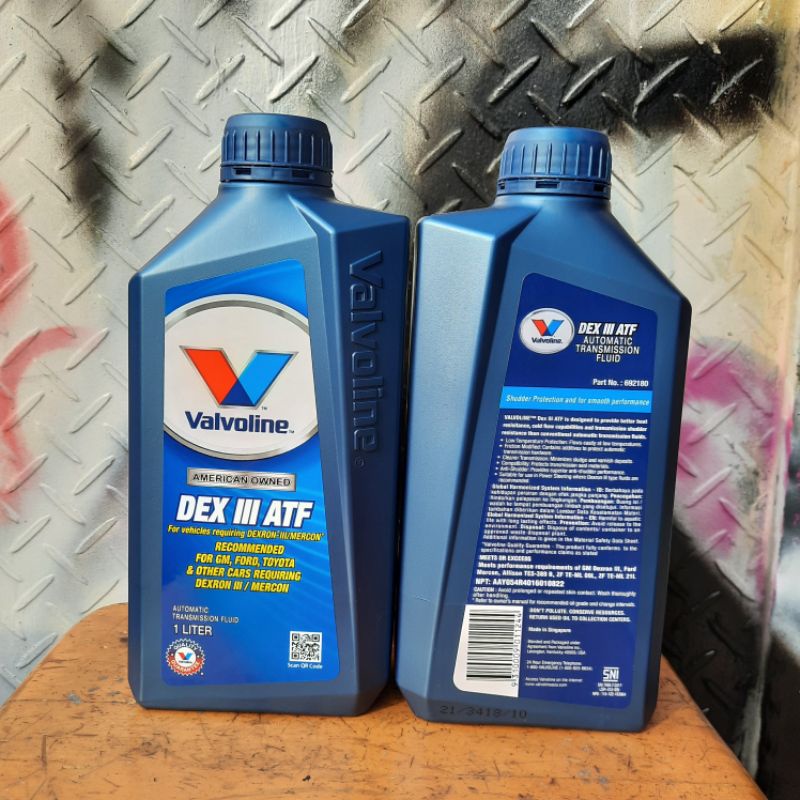 Jual Oli Transmisi Matic atau ATF DEX III Valvoline 1 Liter | Shopee ...