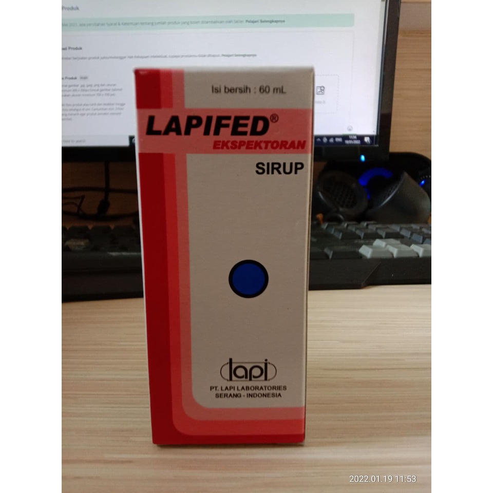 Jual LAPIFED EXPECTORANT BATUK BERDAHAK DAN PILEK | Shopee Indonesia