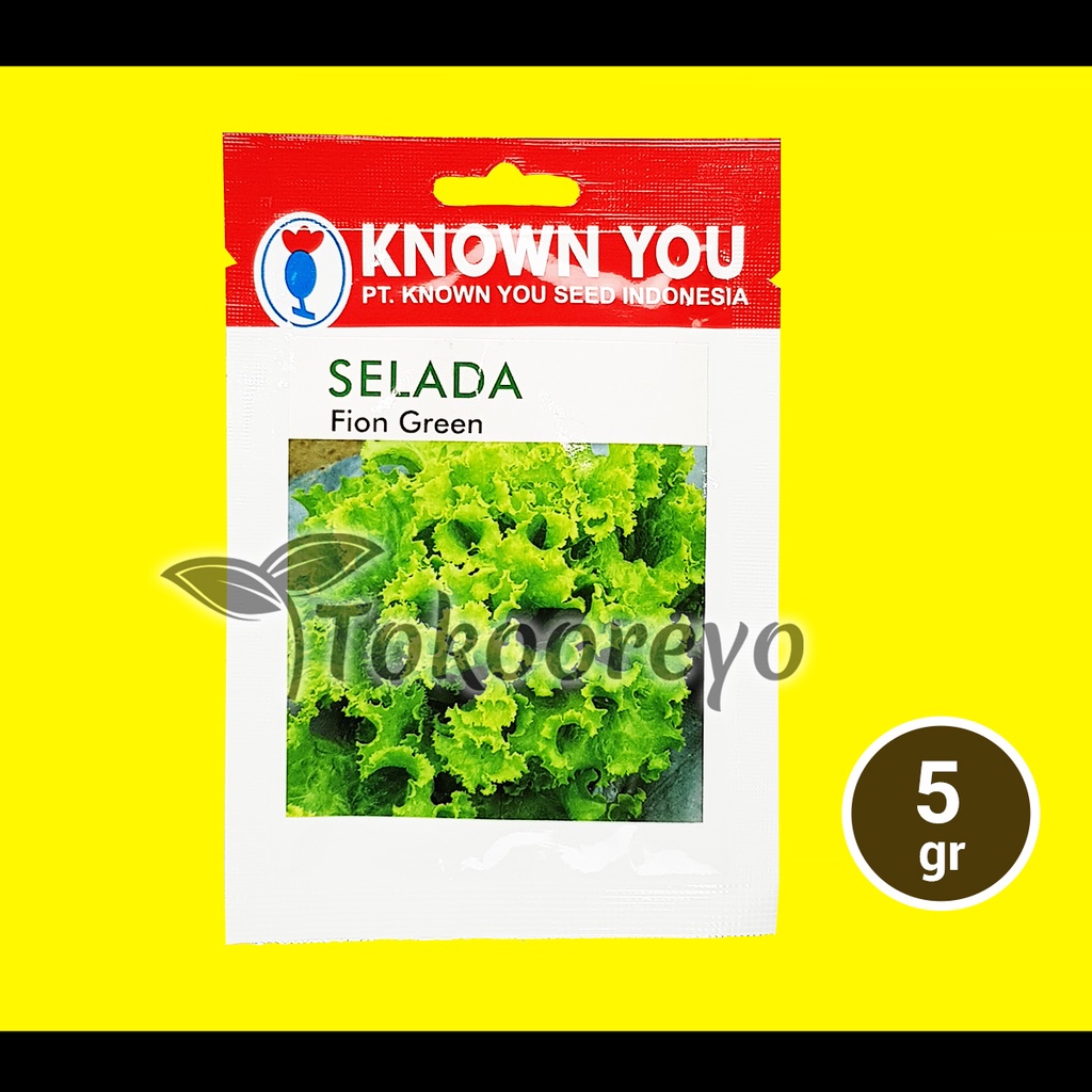 Jual BENIH KYS KNOWN YOU SEED SELADA FION GREEN 5 GRAM KEMASAN PABRIK | Shopee Indonesia