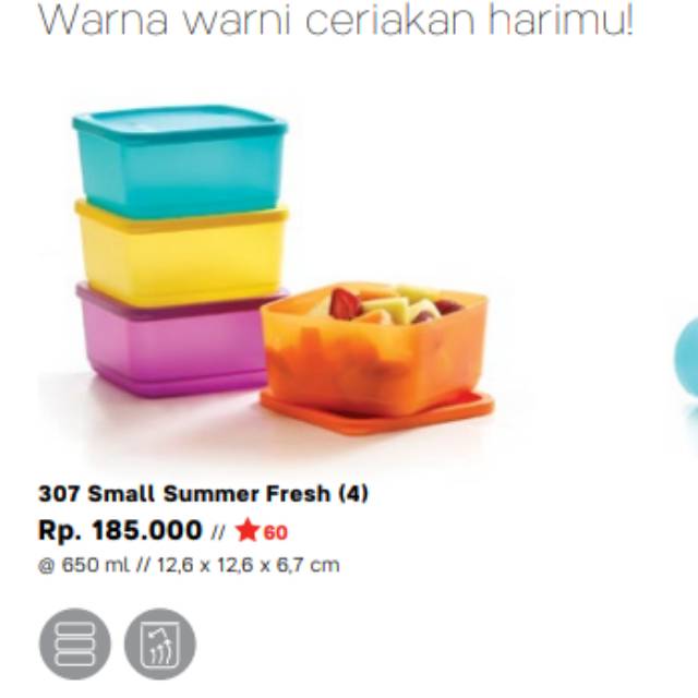 Jual Small Summer Fresh 4 / Tupperware | Shopee Indonesia