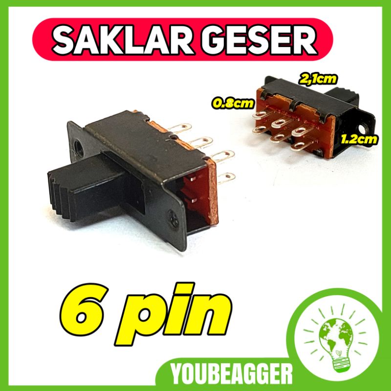 Jual Switch On off Geser 6 kaki saklar geser | Shopee Indonesia