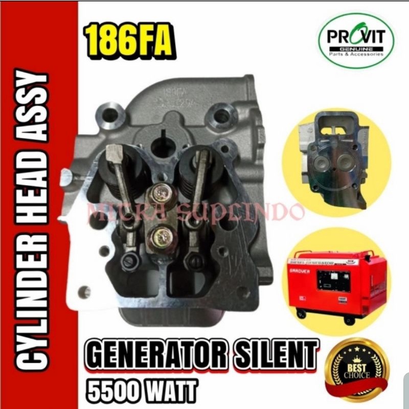 Jual 186FA Cylinder head assy mesin genset solar type KAMA-KIPOOR-YAMAMOTO dan sejenisnya ...