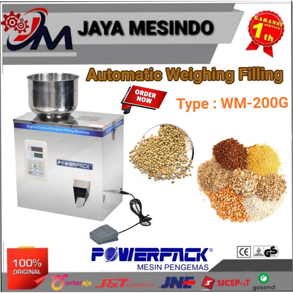 Jual Mesin Pengisi Bubuk Powder/Granule/Timbangan Butiran WM-200G ...