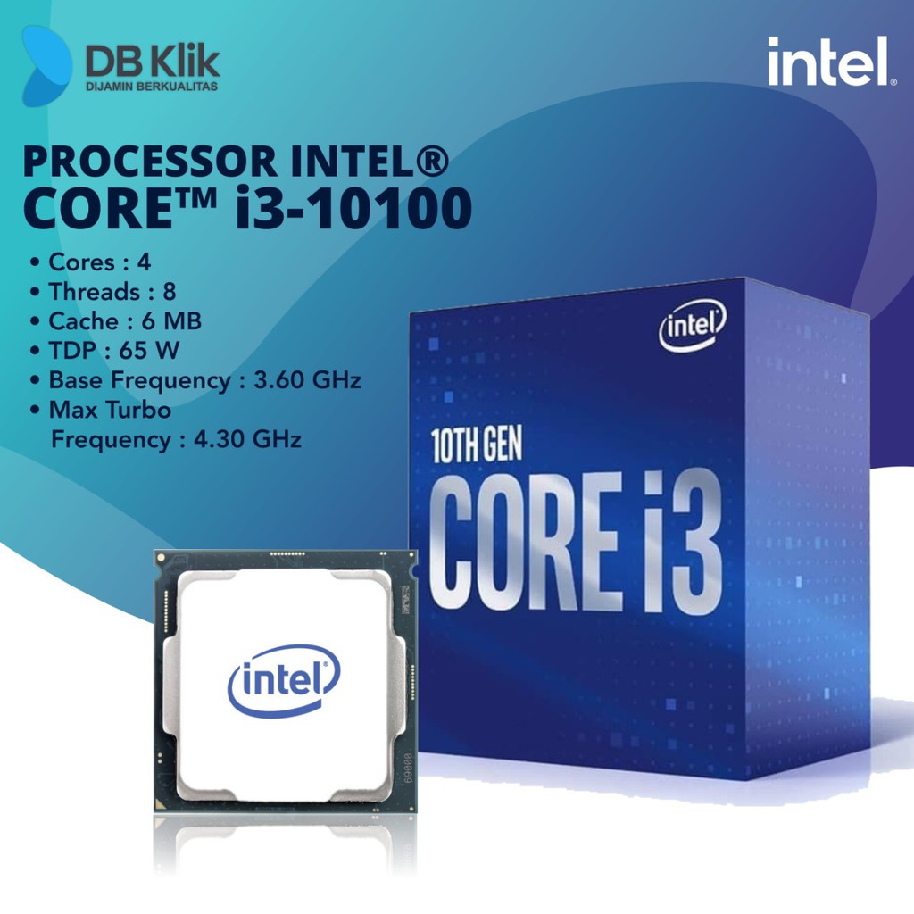 Jual Processor Intel Core I3-10100 Box LGA1200 - Processor Intel Core I3 10100 Box | Shopee ...