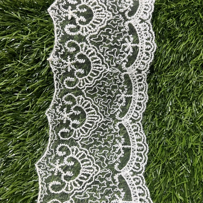 Jual renda tile lebar 8-22cm harga per 50cm(setengah meter) | Shopee ...