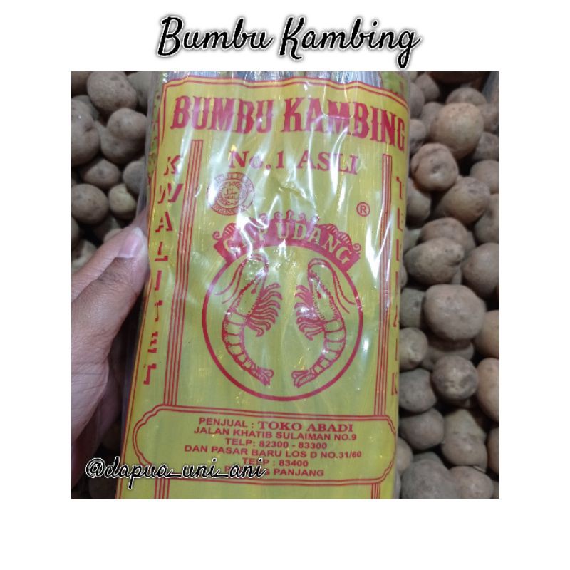 Jual BUMBU KAMBING CAP UDANG /PACK (ISI 20 BKS) | Shopee Indonesia