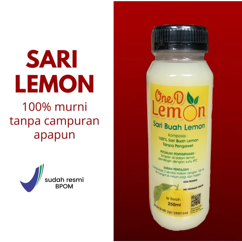 Jual OneD Lemon 250ML Sari Jus juice Air Lemon Peras Asli Ori Original ...