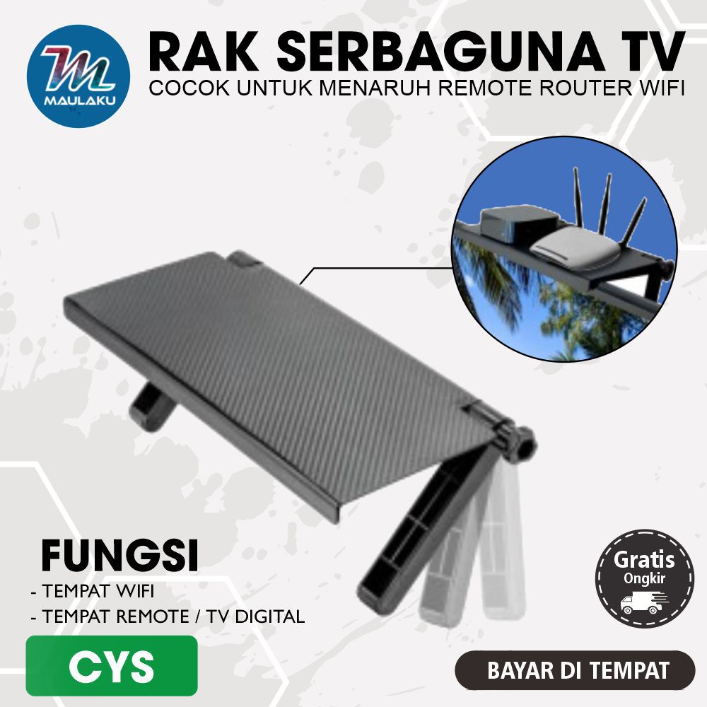 Jual Tempat Remote Modem Wifi Router Rak Serbaguna Atas TV Monitor ...