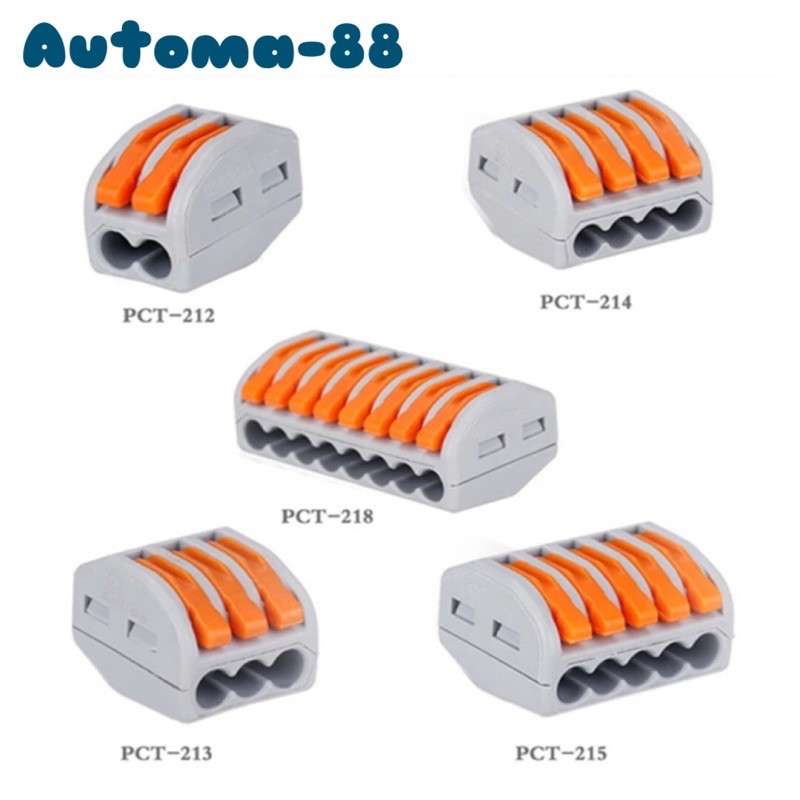 Jual Terminal konektor sambung kabel PCT-212-213-214-215-218 2 3 4 5 8 Pin lubang Fast connector ...