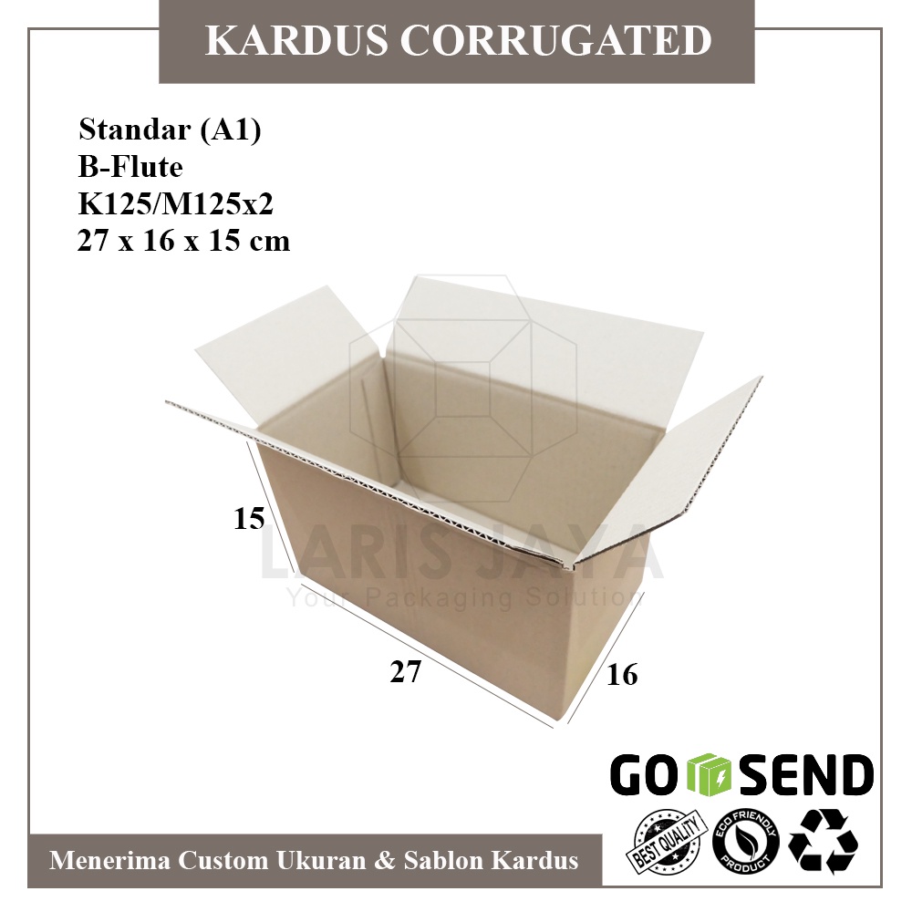 Jual Kardus Dus Box Kerdus Karton Kemasan Serbaguna Sedang 27x16x15 ...