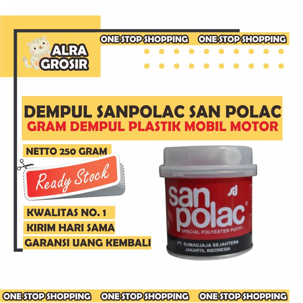 Jual DEMPUL SANPOLAC SAN POLAC 250 GRAM DEMPUL PLASTIK MOBIL ...