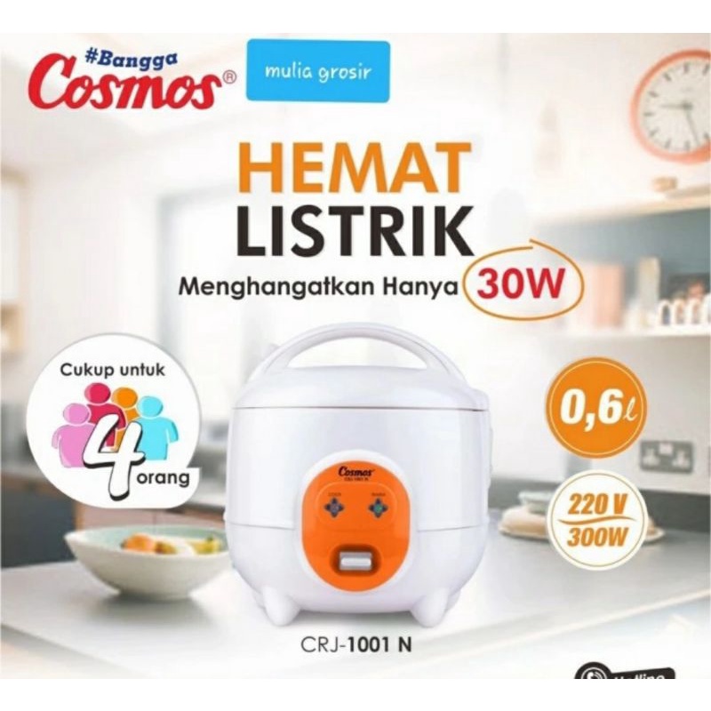 Jual Magic Com Cosmos CRJ 1001 N 0.6L / Penanak Nasi Serbaguna 3in1 ( Masak Kukus Hangatin ...