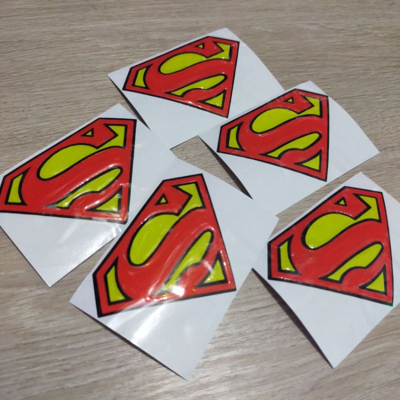 Jual sticker timbul logo Superman, logo superman cutting timbul ...