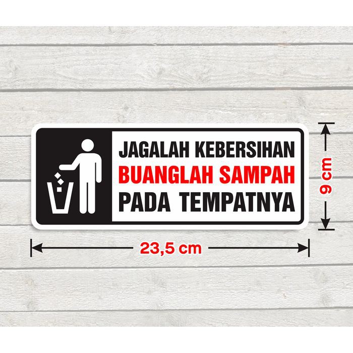 Jual Sticker Marka Vinyl Stiker Sign Kaca Jagalah Kebersihan buanglah ...