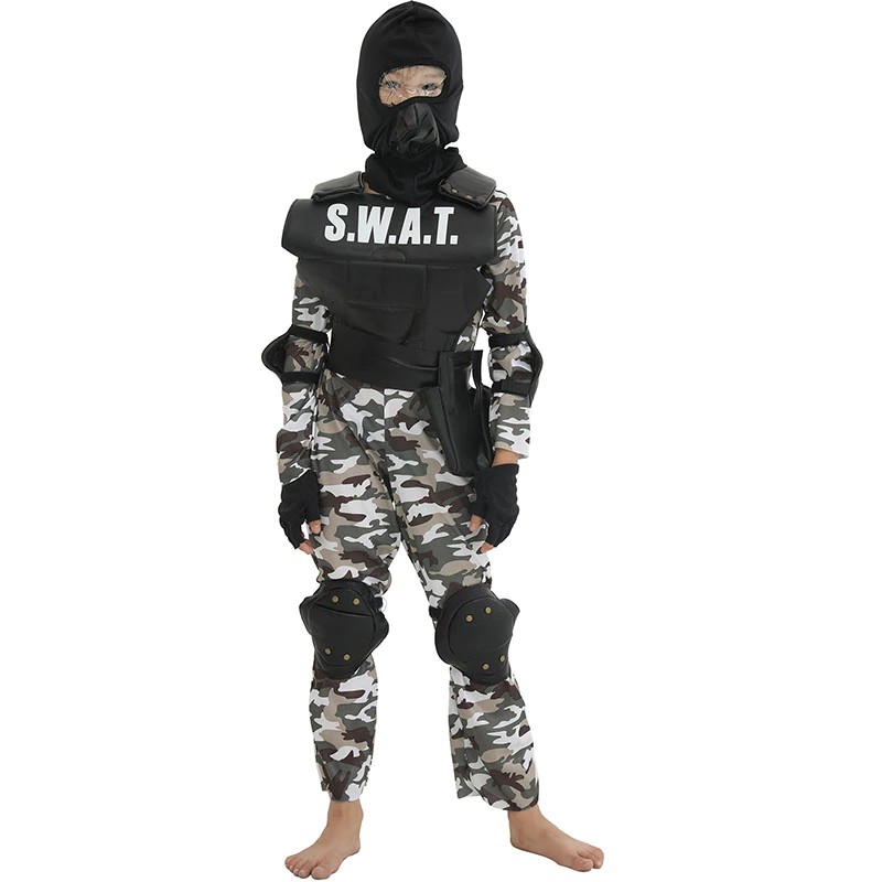 Jual FREE ONGKIR Boys Commando Costume Cosplay Kids Children Halloween ...