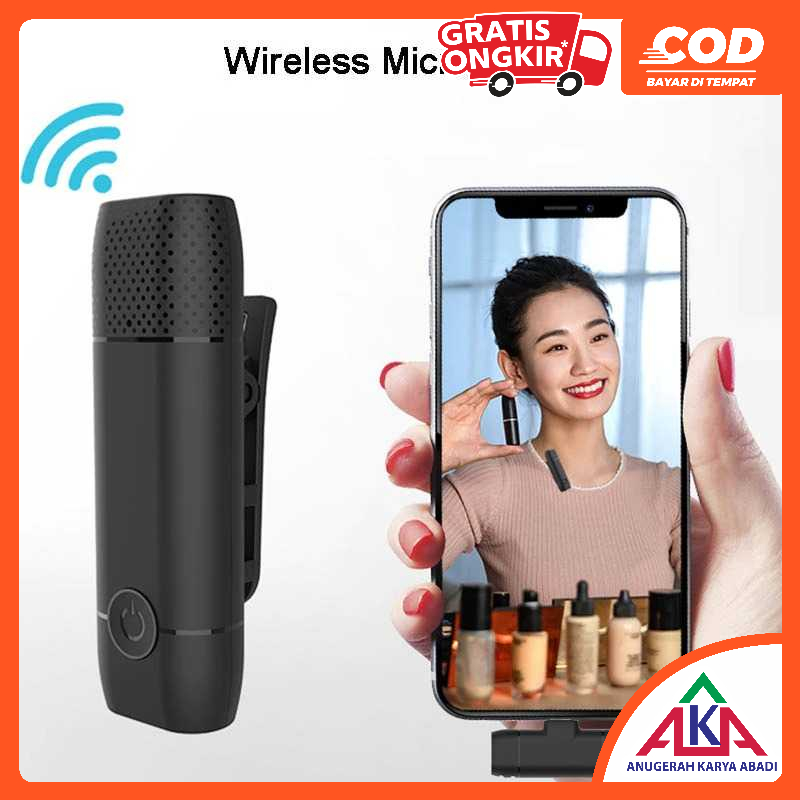 Jual TaffSTUDIO Mic Clip Wireless Lavalier Microphone Android Podcast ...