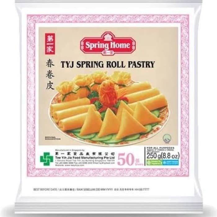 Jual KULIT PANGSIT / LUMPIA TYJ 5 INCH 250GR 50 LBR SPRING ROLL PASTRY ...