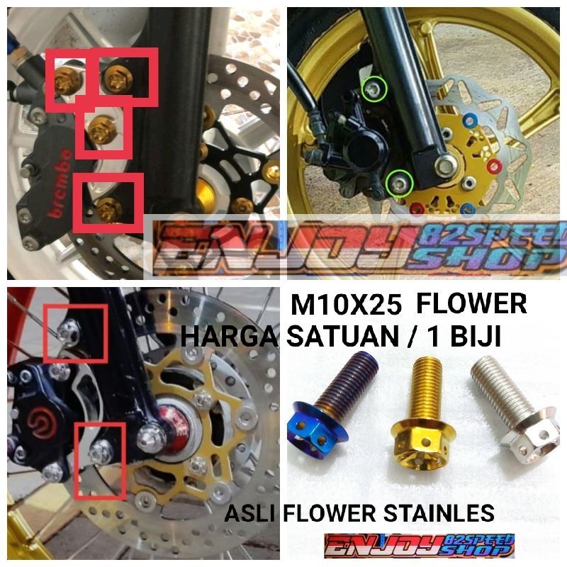 Jual Baut pb probolt Breket kaliper yamaha mx jupiter Mio xeon soul fino m3 mio j vixion rxking ...