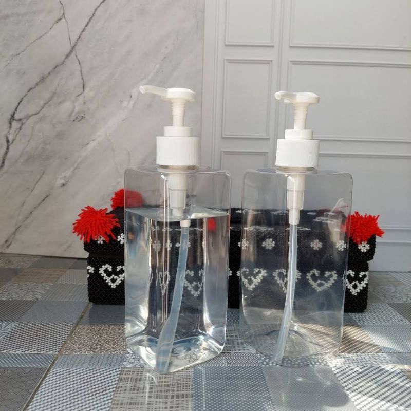 Jual Botol Kotak PUMP 500ML 200ML | Bottle PET Wadah isi ulang sabun ...