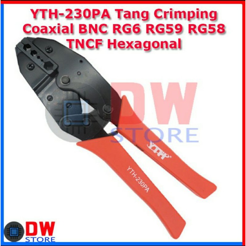 Jual YTH-230PA Tang Crimping Coaxial BNC RG6 RG59 RG58 TNC F HEXAGONAL ...