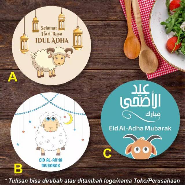 Jual Hang Tag Kartu label stiker Hadiah Parcel Idul Adha hari raya ...