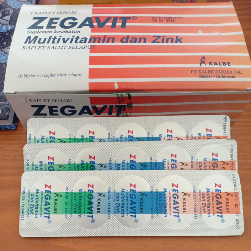 Jual ZEGAVIT/SUPLEMEN KESEHATAN/MULTIVITAMIN DAN ZINK | Shopee Indonesia