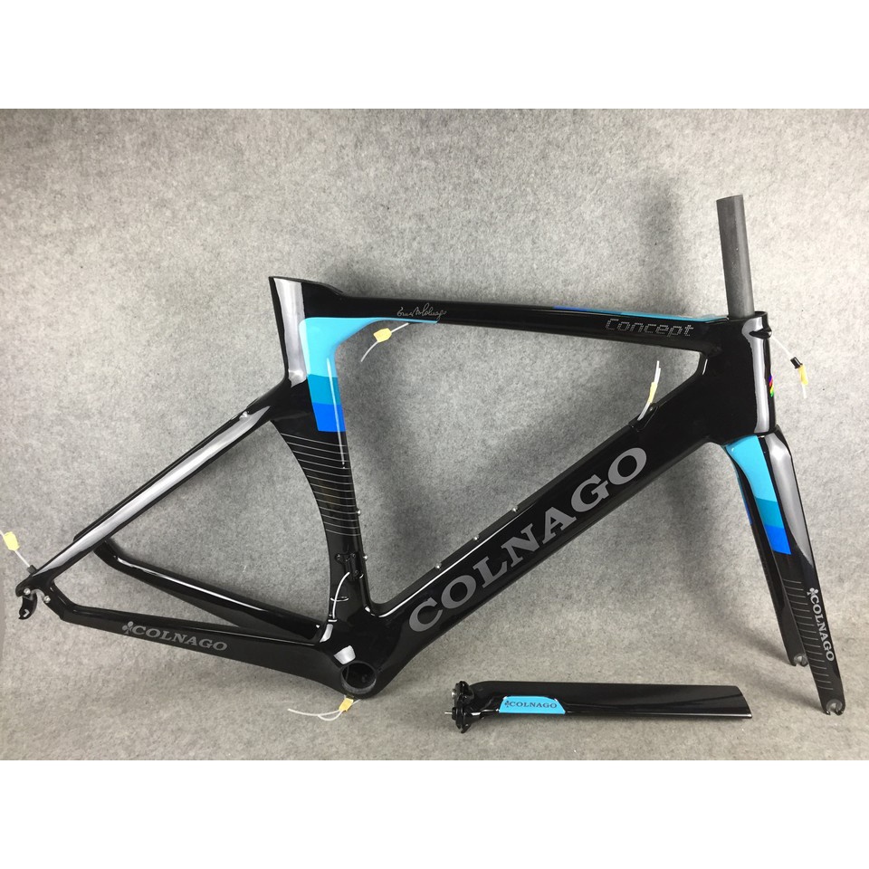 Jual Blue Colnago CONCEPT Carbon Bicycle Frame Glossy Carbon Fiber Road ...
