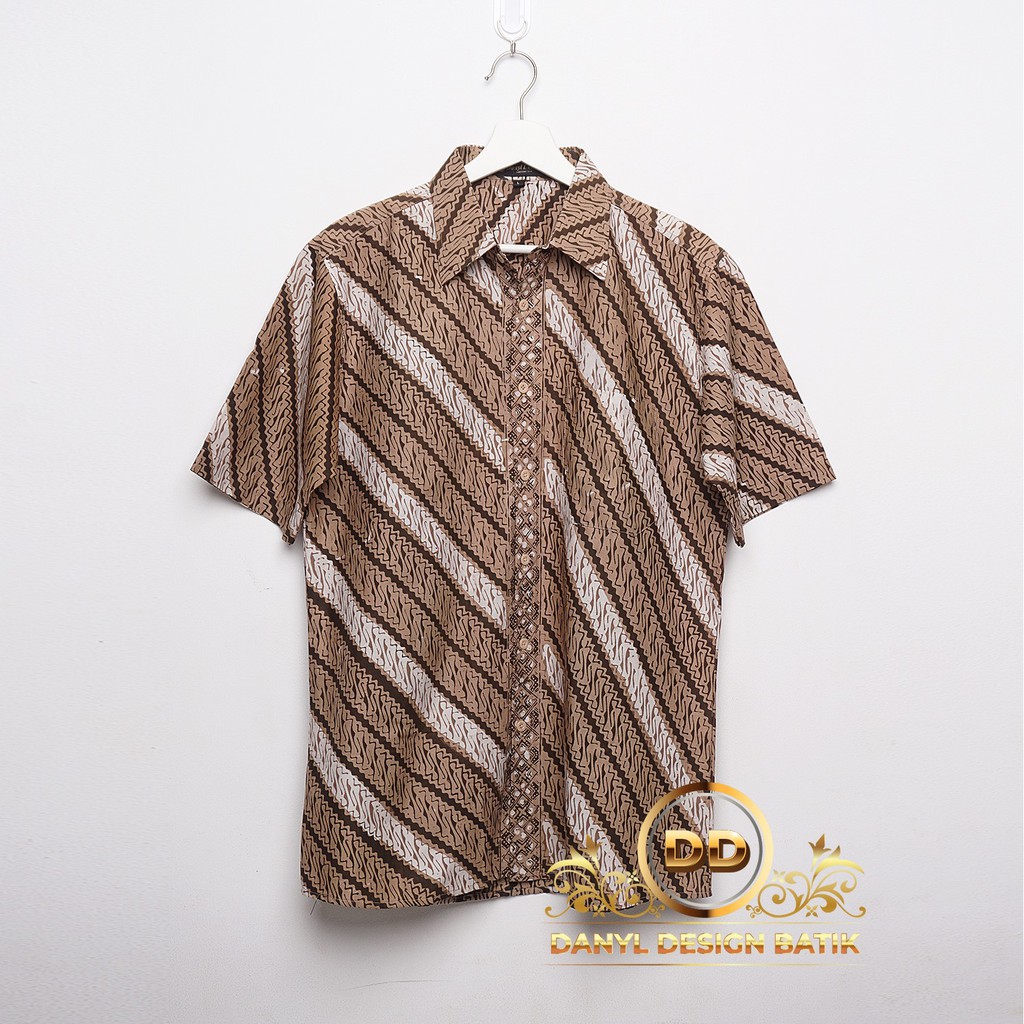 Jual Batik Cap Pria Lengan Pendek Warna Alam (Slim Fit) | Shopee Indonesia