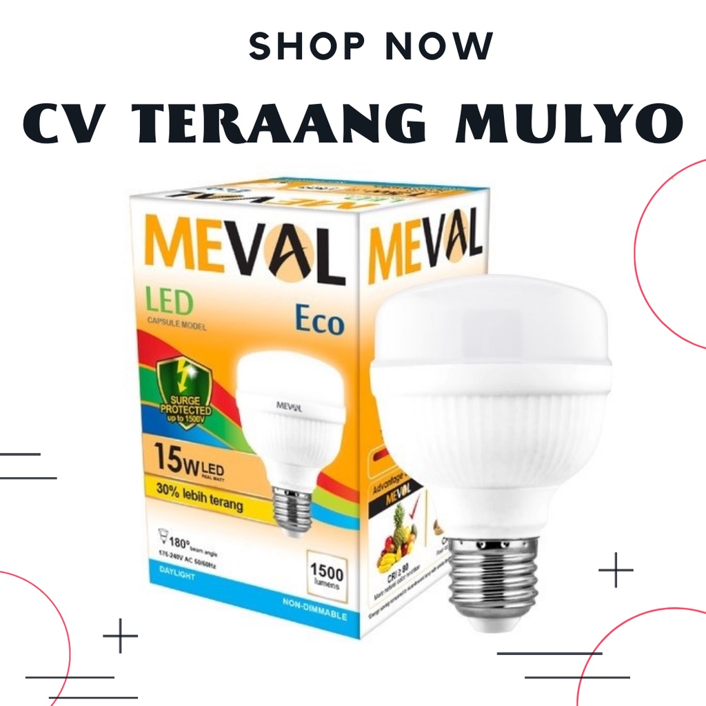 Jual lampu led capsul 15w Cool Daylight / Putih Meval eco | Shopee ...