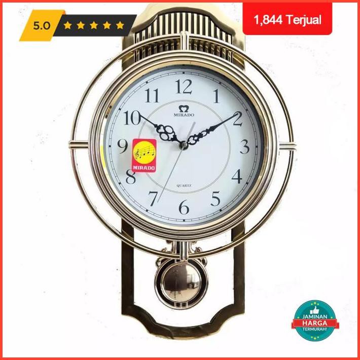 Jual Dekorasi Rumah Jam Dinding Mirado Bunyi Setiap Jam Lonceng Emas ...