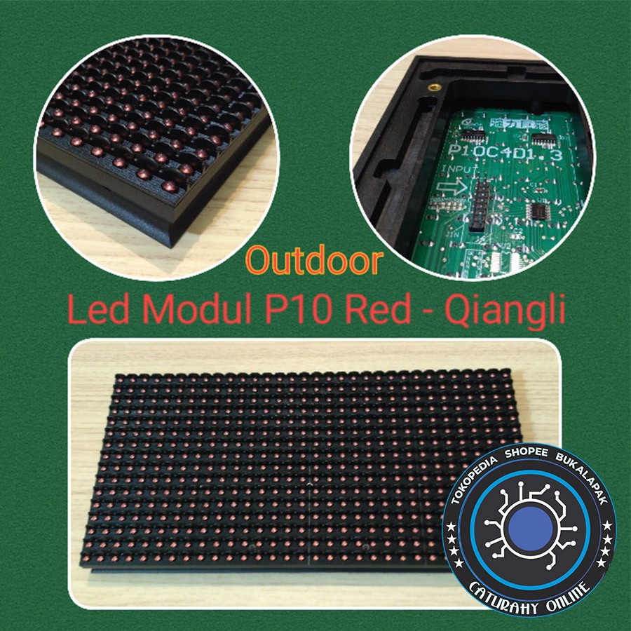Jual LED Modul P10 Running Text merah full Outdoor Runing qiangli red ...
