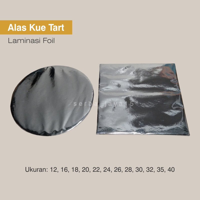Jual Alas Tart/Alas Cake Kotak/Bulat uk.12,14,16,18,20,22,24,26,28,30 ...
