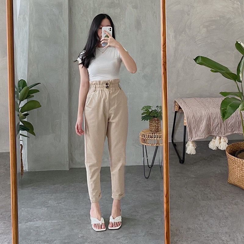 Jual CELANA HIGHWAIST JEANS KANCING 2 / LONELA PANTS - YUTA PANTS ...