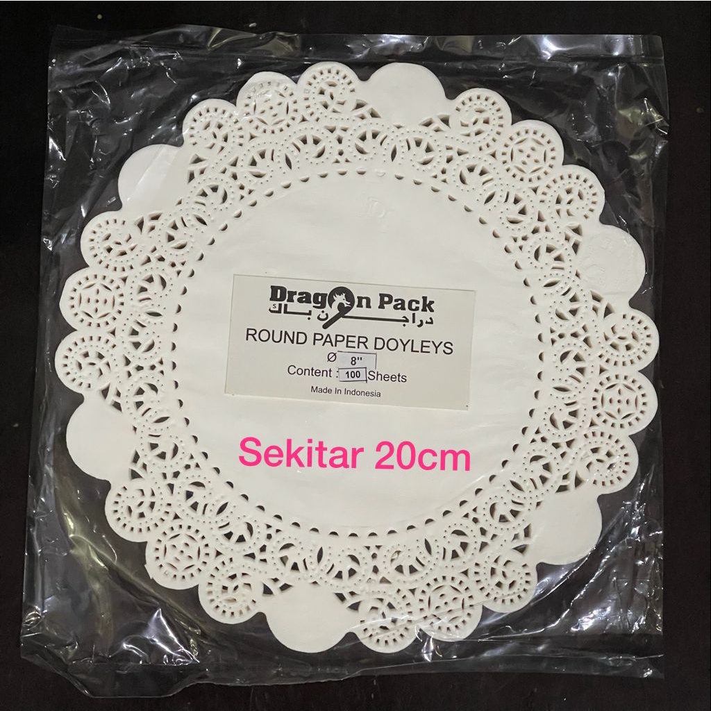 Jual Alas Renda Kue Bulat Doyleys 8” isi 100lembar - Doyleys Renda 20cm ...