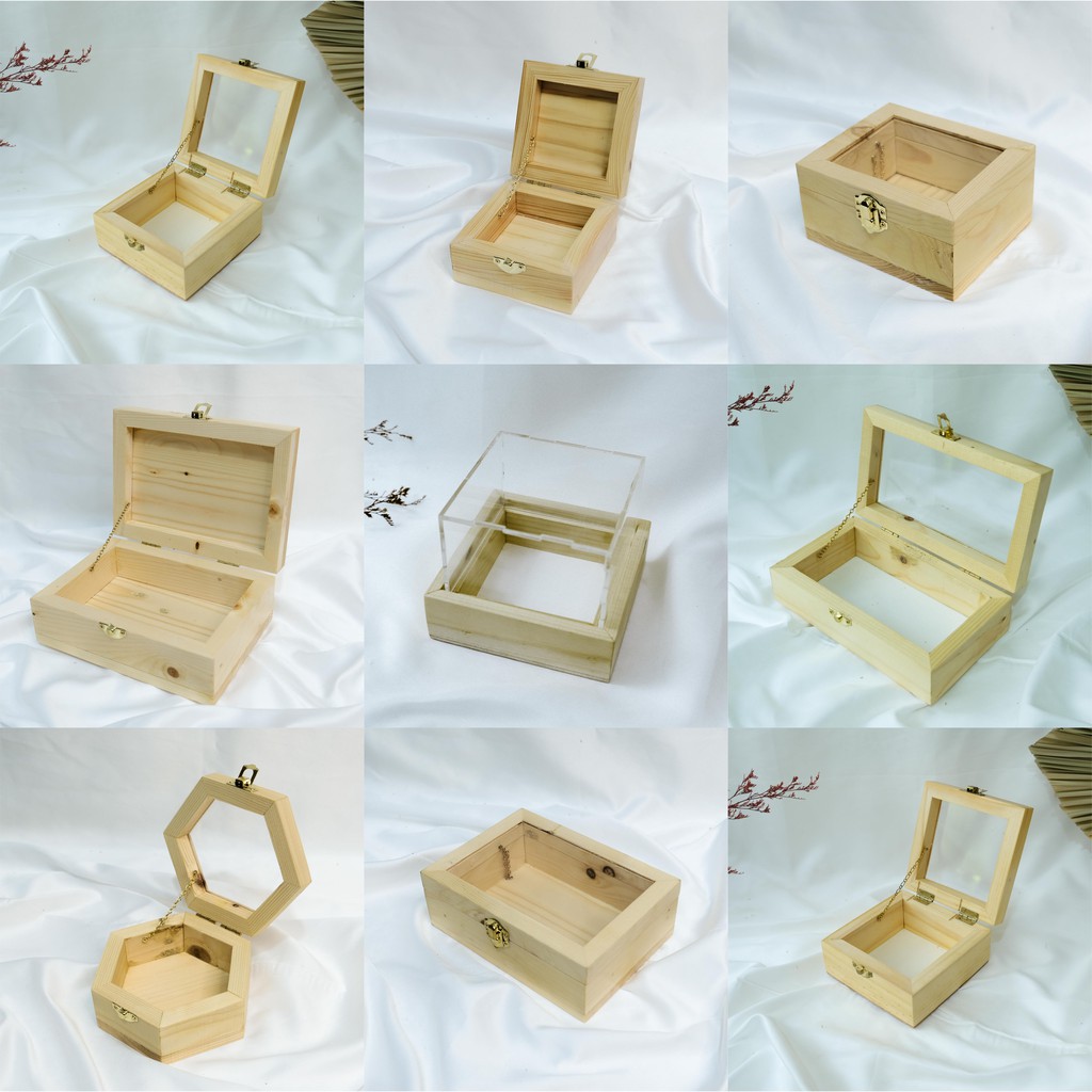 Jual WOODEN BOX | BOX KOTAK KAYU DECOR CRAFT EKSKLUSIF | Shopee Indonesia