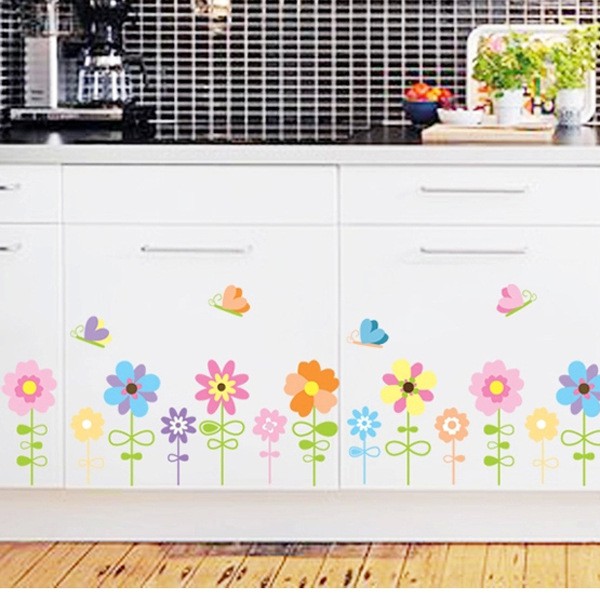 Jual RELIZA WALL STICKER / STIKER DINDING BUNGA BUTTERFLY COLOUR ...