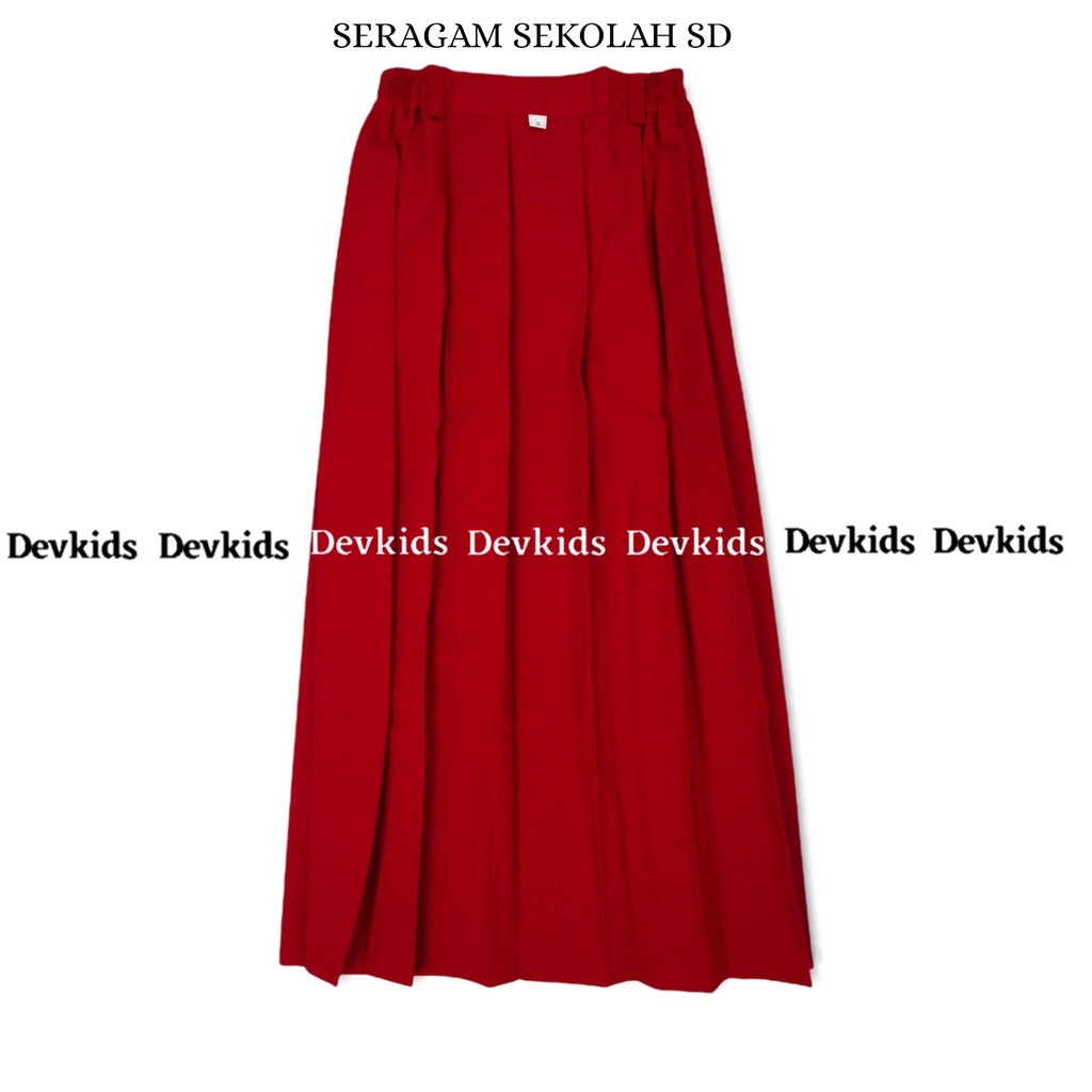 Jual ROK PANJANG Sekolah SD Rok Rempel Perempuan Seragam Sekolah SD MI MERAH HIJAU PUTIH KELAS 1 ...