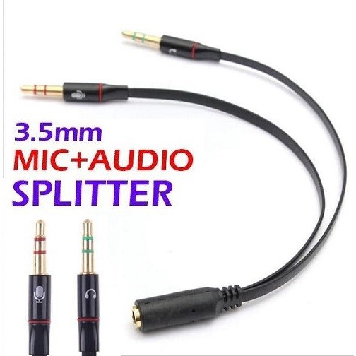Jual Kabel Audio Headphone Splitter 3.5mm Standard 1 to 2 tetap Stereo ...