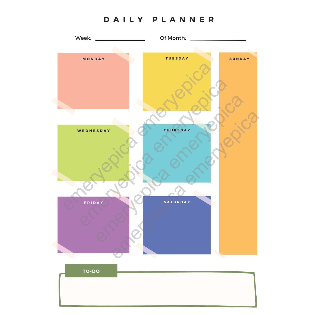 Jual Poster Weekly Planner ukuran A3 - murah | Shopee Indonesia