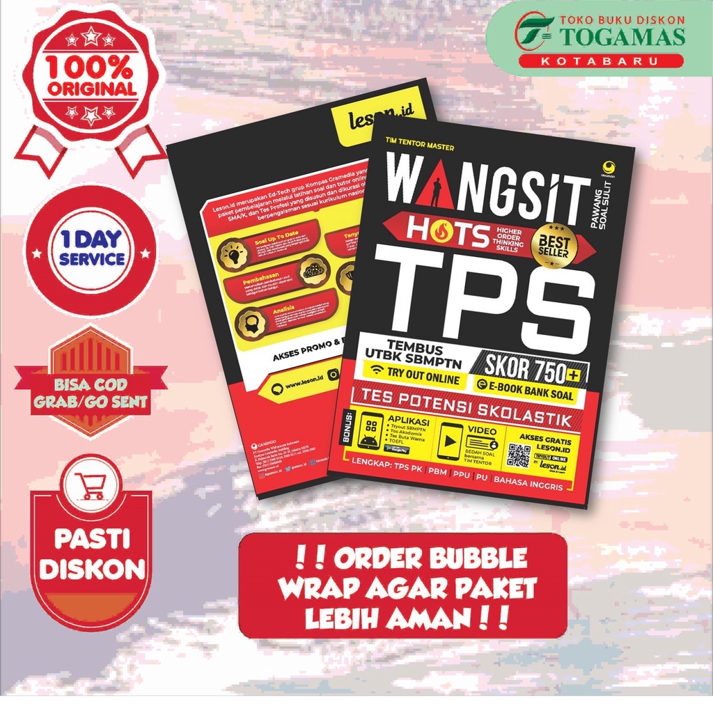 Jual WANGSIT HOTS TPS - TEMBUS UTBK SBMPTN - SKOR 750+ EBOOK BANK SOAL ...