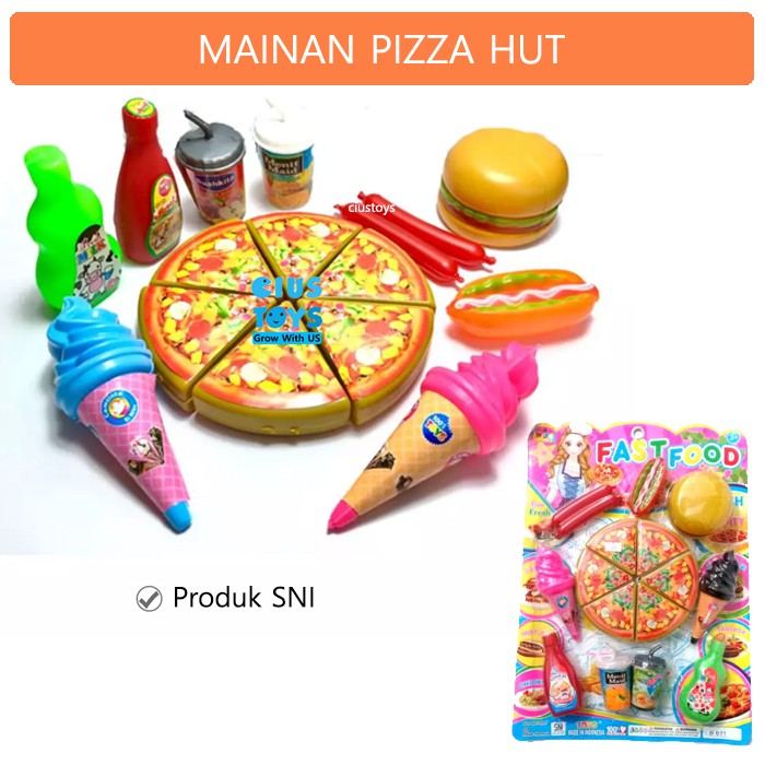 Jual Mainan Makanan Cepat Saji Pizza Burger Hotdog | Mainan Edukasi ...