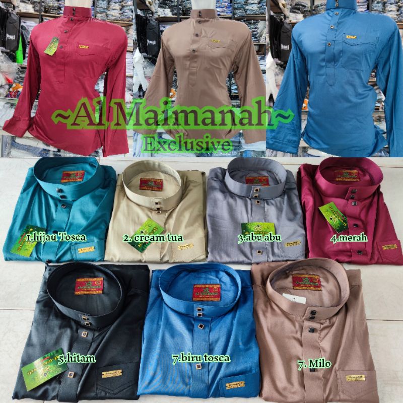 Jual BUSANA BAJU KOKO AL MAIMANAH KATUN MAROCO | Shopee Indonesia