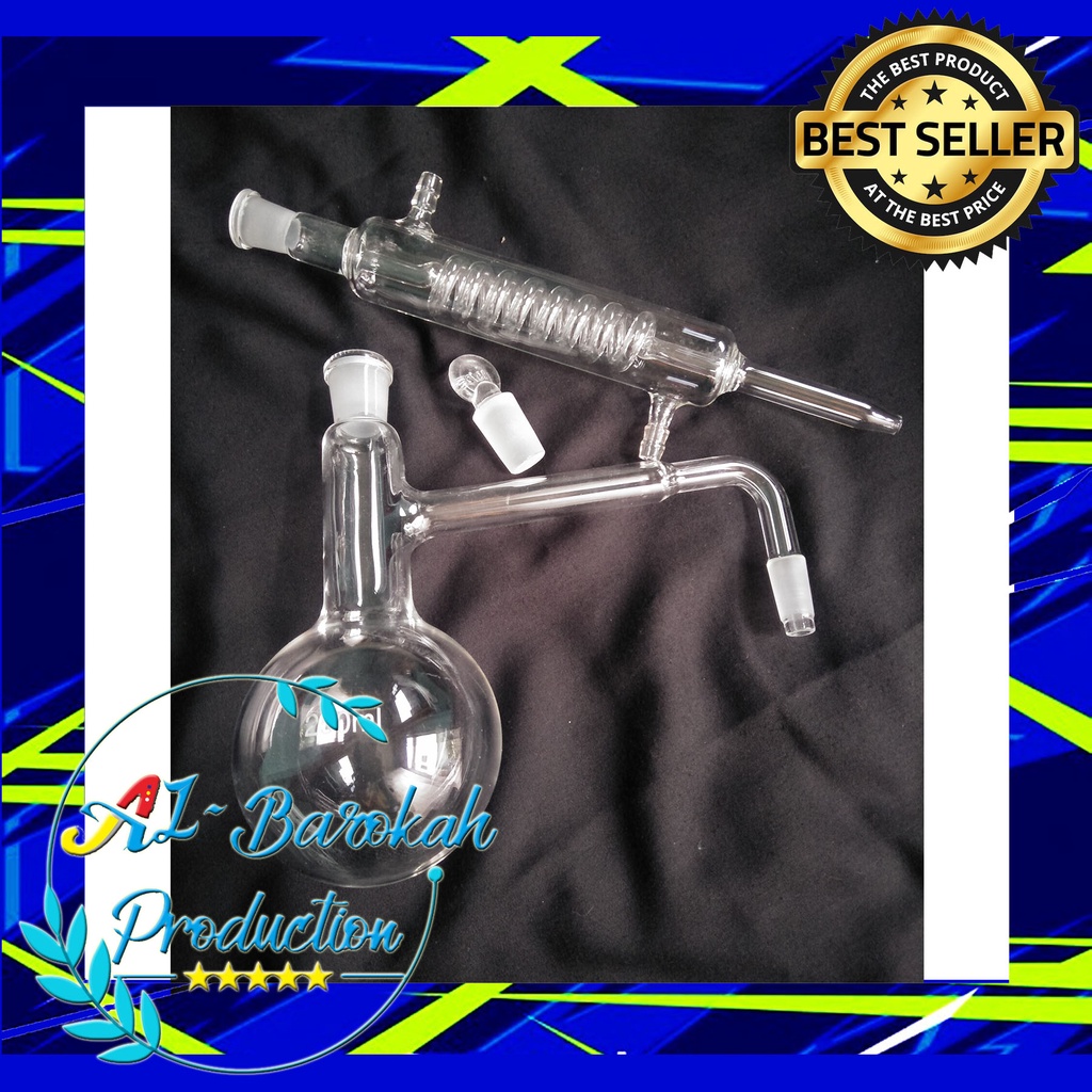 Jual Alat Destilasi 250 ml Lengkap Dengan Kondensor Spiral | Shopee ...
