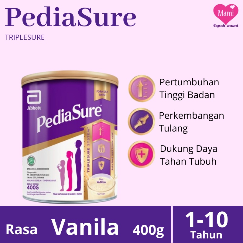 Jual Pediasure Vanila 400 g Kaleng Susu Formula Pertumbuhan Anak 1-10 tahun - Kids Formula ...