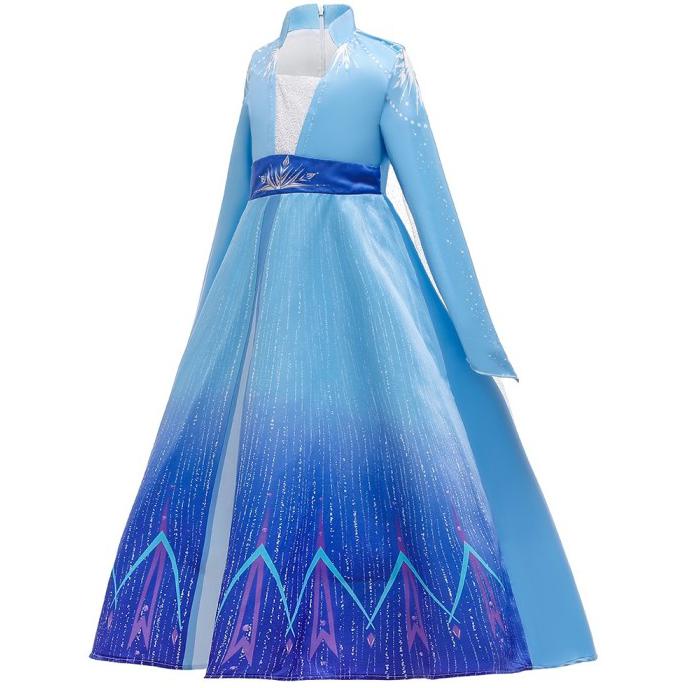 Jual Elsa long dress. Princess gaun kostum costume anak frozen 2 biru ...