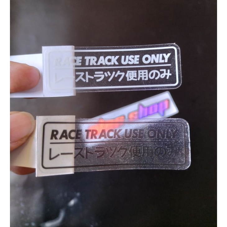 Jual STIKER FRINTCUTT RACE TRACK USE ONLY TRANSPARAN | Shopee Indonesia