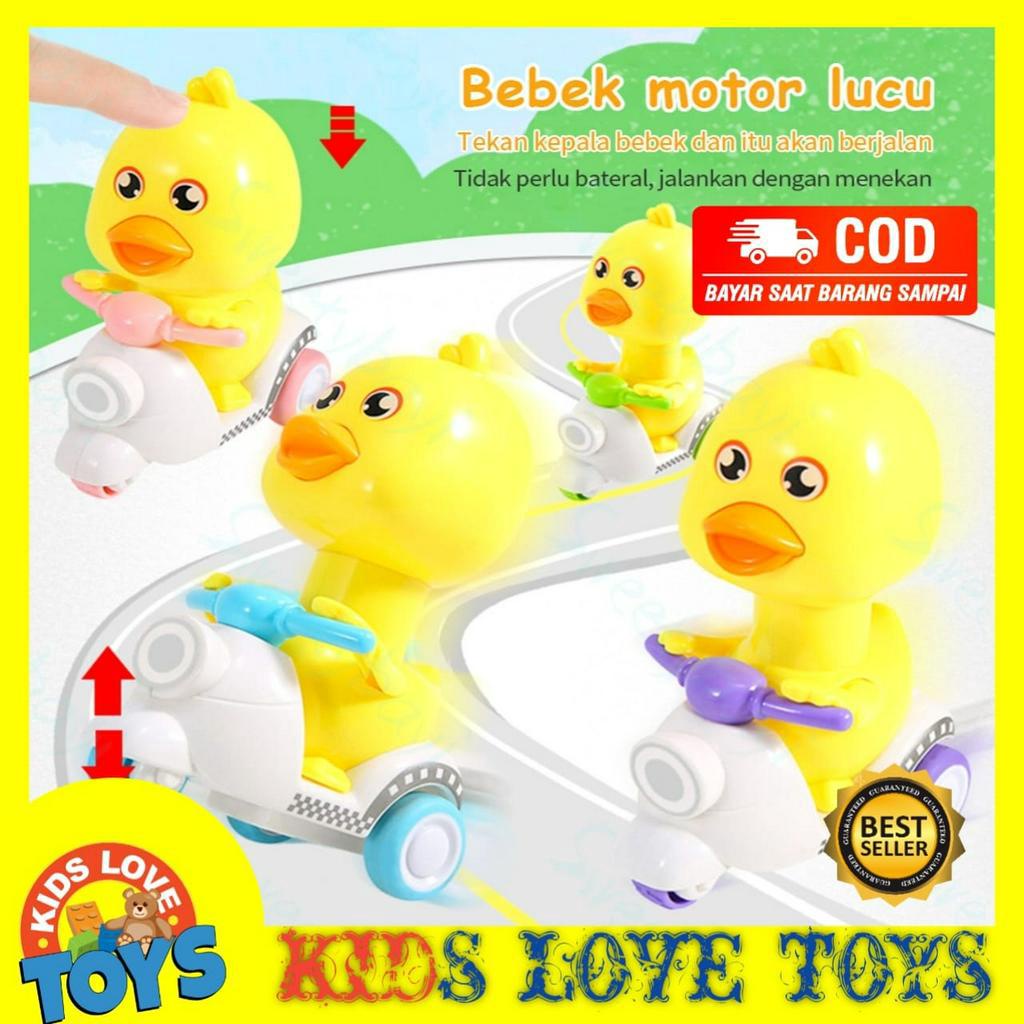 Jual MAINAN ANAK BEBEK SEPEDA MOTOR TEKAN LUCU / MAINAN ANAK BAYI MOTOR ...