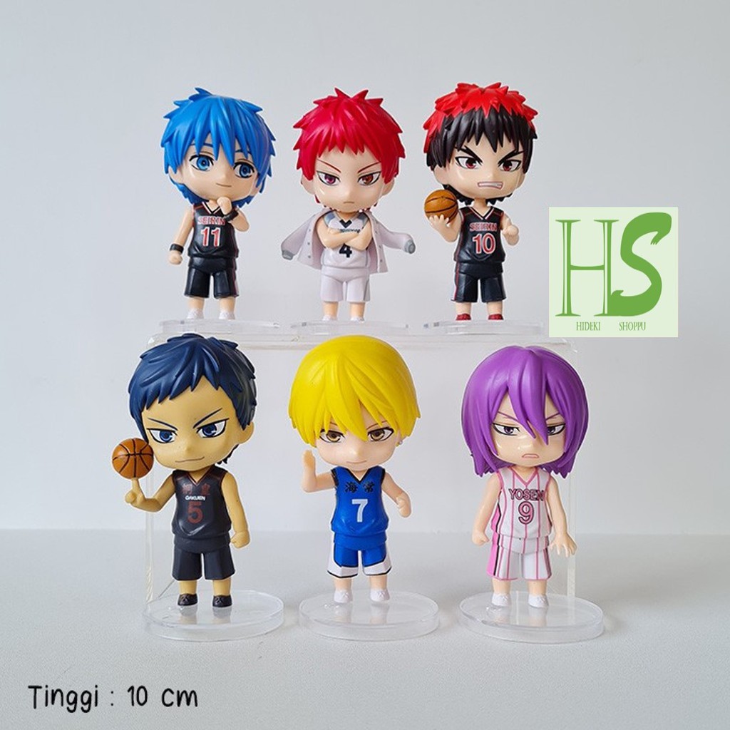 Jual Set Figur Kuroko no Basket Chibi Aomine Kise Akashi Kagami isi 6 ...